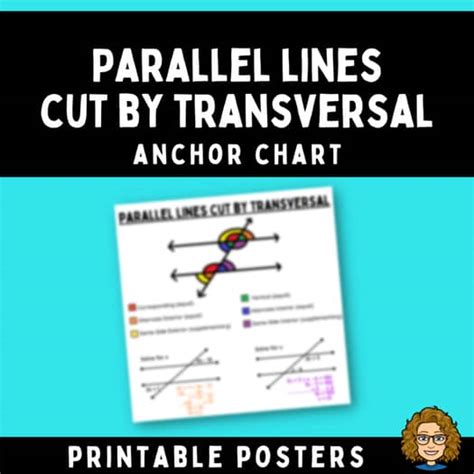 Parallel Lines Cut By Transversal Anchor Chart By Megamatician Tpt