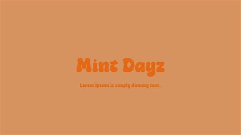 Mint Dayz Font Download Free For Desktop And Webfont