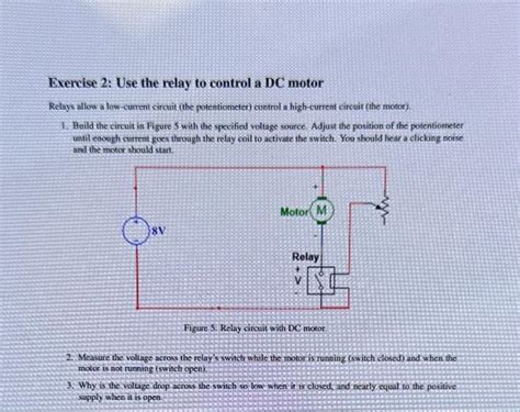 Solved Exercise Use The Relay To Control A DC Motor Chegg