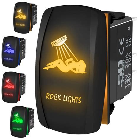 V Automotive Dash Rocker Switch Carling Etched Sexy Girl Rock Lights