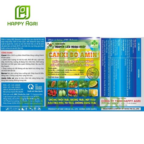 Phân Bón Vi Lượng Canxi Bo Amin Korea 500ml