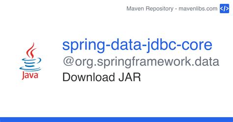 Download Spring Data Jdbc Corejar Orgspringframeworkdata