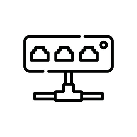 Network Hub Vector Line Icon Cloud Computing Symbol Eps 10 File 16878137 Vector Art At Vecteezy
