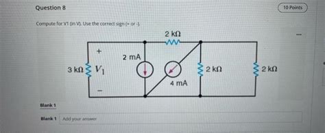 solved compute for v1 in v use the correct sign t or