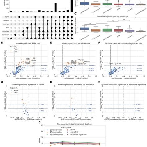 A Overlap Of Tcga Samples Between All Data Types Used In Mutation