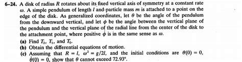 Solved A Disk Of Radius R Rotates About Its Fixed Chegg