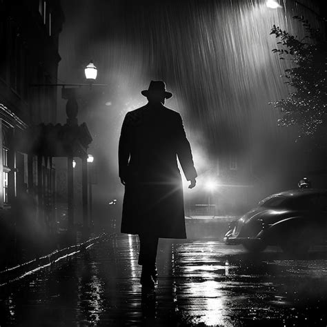 Premium Photo A Film Noir Scene With Dramatic Lighting And Classic