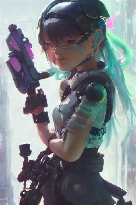 Portrait Splatoon Nintendo One Alice Otsu Character Stable Diffusion