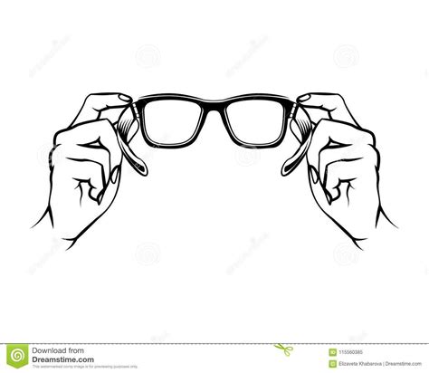 Eyeglasses Icon Hand Holding Glasses Vector