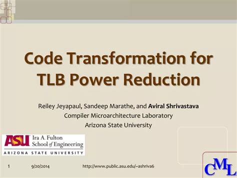 Ppt Code Transformation For Tlb Power Reduction Powerpoint Presentation Id4615399