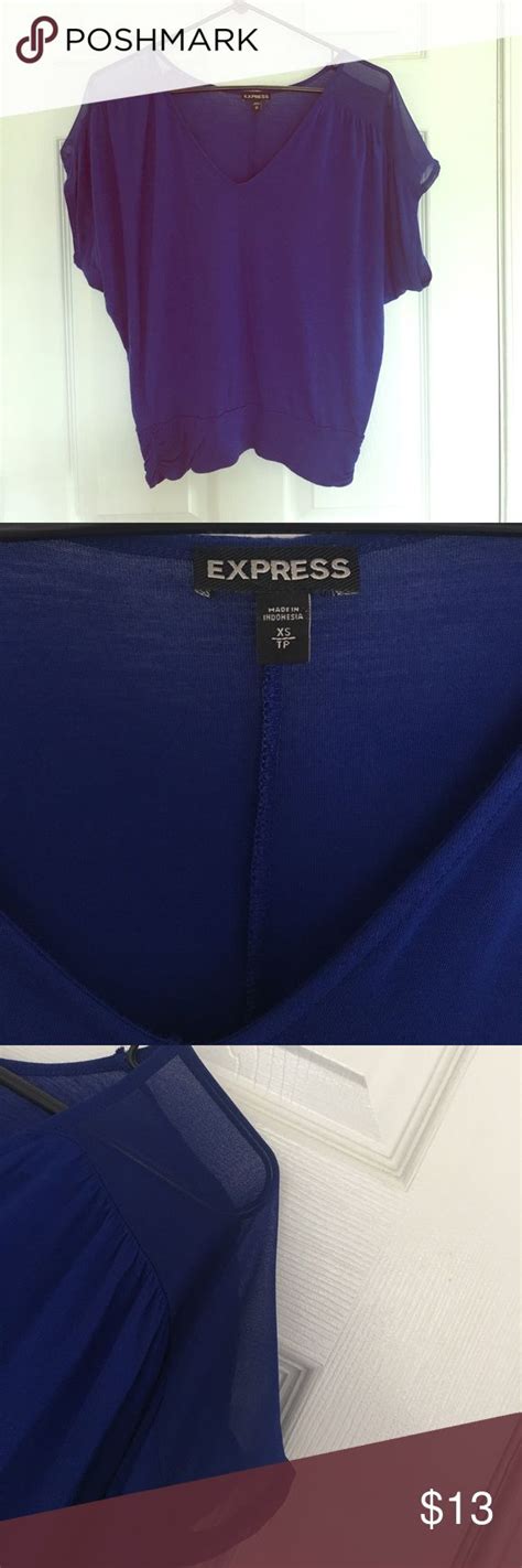 Express Cobalt Blue Blouse Blue Blouse Cobalt Blue Top Cobalt Blue