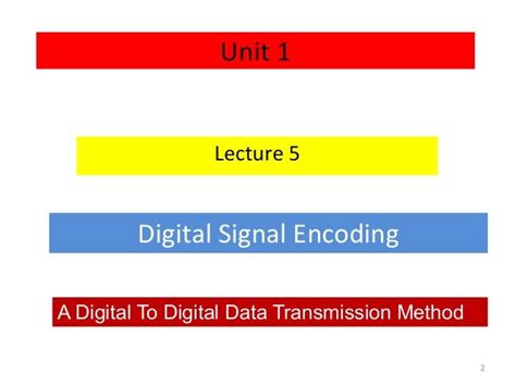 Data Communication And Computer Networksdigital Signal Encoding