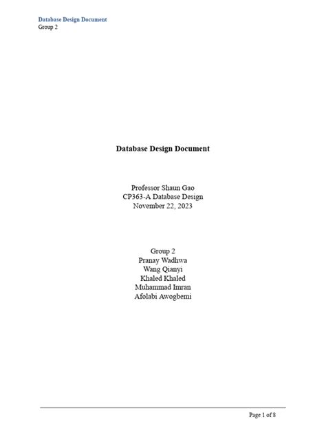 363 software design document pdf database design relational