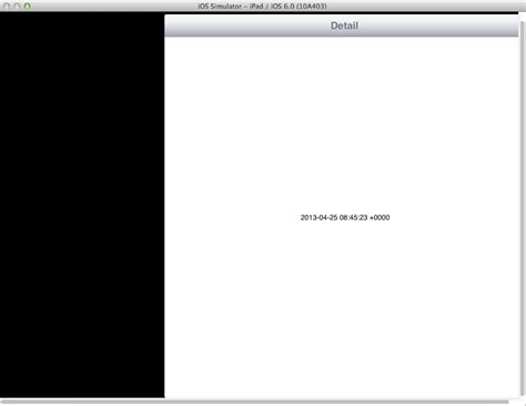 Ios Master View Controller Disappears After Tapping An Item And
