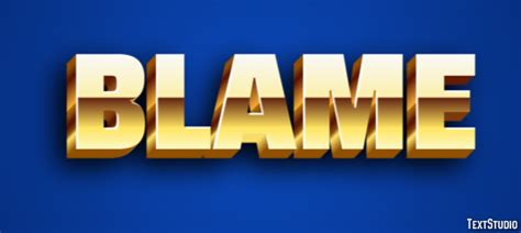 Blame Text Effect And Logo Design Word