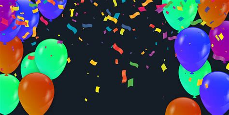 다양한 색상의 풍선 녹색 및 색종이 소매 쇼핑 또는 블랙 프라이데이 프로모션을위한 그랜드 개막식 가위에 대한 스톡 벡터 아트 및 기타 이미지 Istock