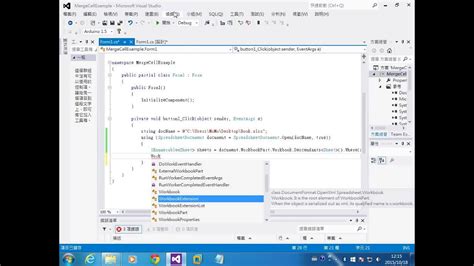 Openxml Sdk Excel Merge Cell Youtube