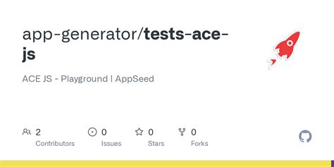 GitHub App Generator Tests Ace Js ACE JS Playground AppSeed