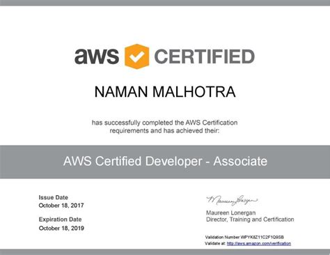 naman malhotra on linkedin aws associate developer thanks ryan