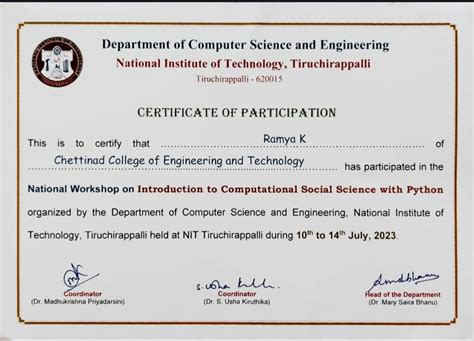 Ramya Karthikeyan On Linkedin Workshop Python Datascience Nittrichy