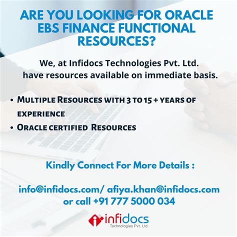 Infidocs Technologies Pvt Ltd Hr On Linkedin Resourcesavailable Oracle Skillsforsuccess
