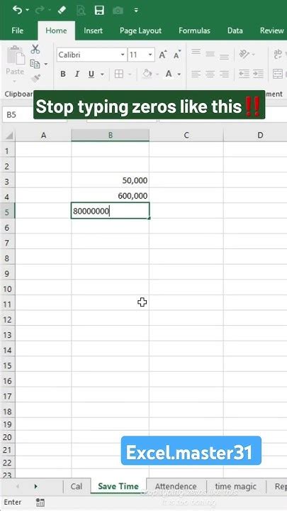 don t type zero manually amazing excel hack👌 excel exceltips shorts