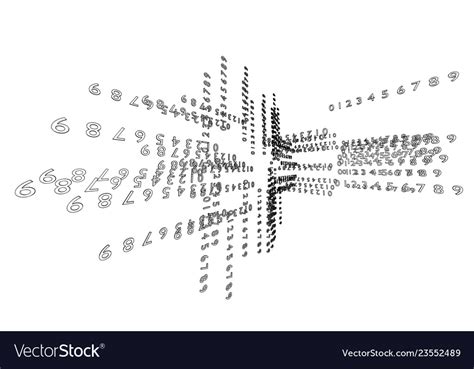 Abstract Background Consisting Of Numbers Vector Image