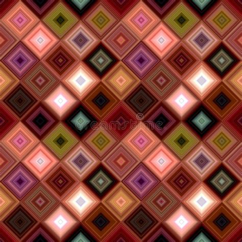 Colorful Seamless Abstract Diagonal Square Tile Mosaic Pattern Background Stock Vector