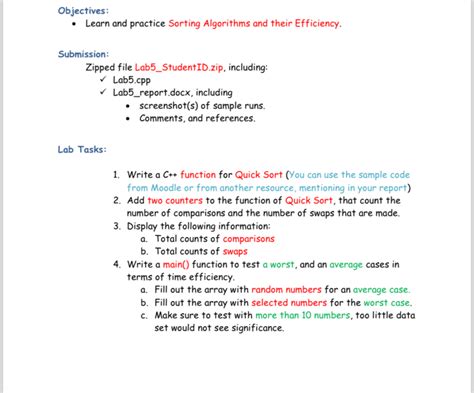 Solved Objectives Learn And Practice Sorting Algorithms And Chegg