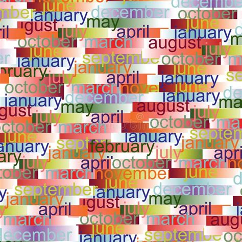 Color Months Background Stock Vector Illustration Of January 10988698