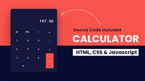 How To Create Calculator Using Html Css And Javascript Coding Artist