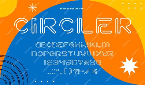 Premium Vector Futuristic Round Font Line Or Monoline Typeface