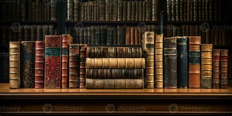 Vast Wall Teeming With Rows Upon Rows Of Ancient Books AI Generated