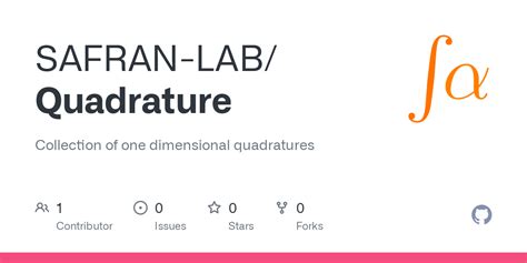 GitHub SAFRAN LAB Quadrature Collection Of One Dimensional Quadratures