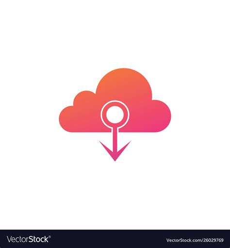 Cloud Technology Logo Template Royalty Free Vector Image