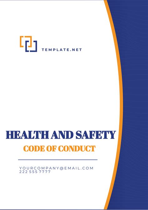 Free Health And Safety Code Of Conduct Template To Edit Online