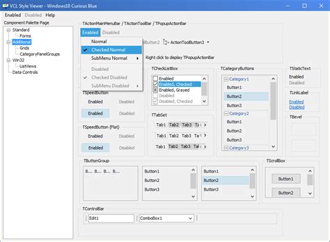 delphistyles vcl style win10moderncuriousblue