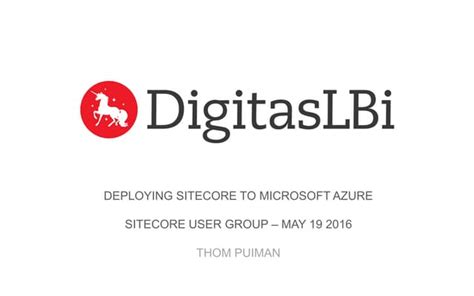 Best Practices Deploying Sitecore To Microsoft Azure Ppt