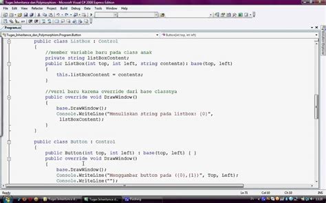 Contoh Program Inheritance Dan Polymorphism Youtube