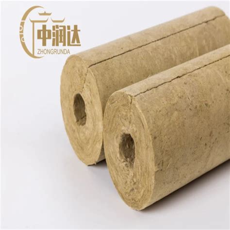120 Kg M3 Rock Mineral Wool Insulation Rock Wool Pipe Reinforced