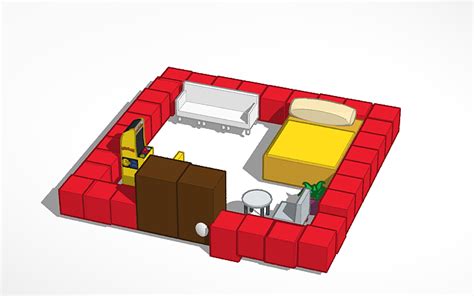 3d Design The Red Walls Tinkercad
