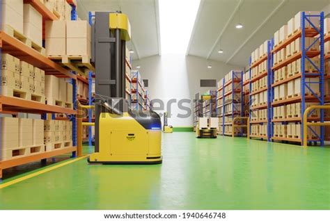Agv 로봇은 시간당 수백 개의 소포를 스톡 일러스트 1940646748 Shutterstock