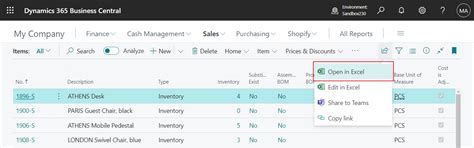 Dynamics 365 Business Central How To Allow Edit In Excel Bu