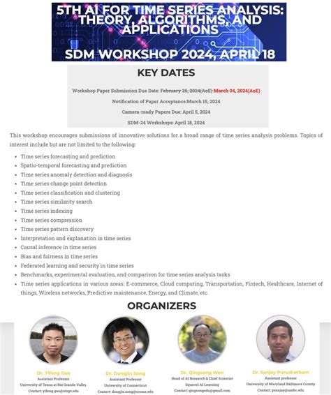 Qingsong Wen On Linkedin Sdm Timeseries Cfp Timeseriesanalysis