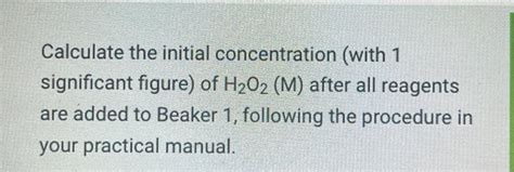 calculate the initial concentration with 1