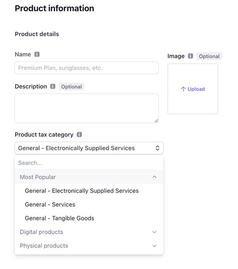 Specify Product Tax Codes And Tax Behavior Stripe Documentation