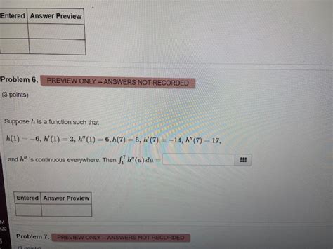 solved problem 18 preview only answers not recorded 5