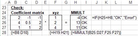 Solving Simultaneous Linear Equations With Matrices Excel For Engineers