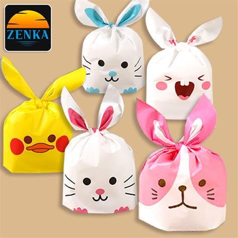 젠카 토끼 비닐 봉투 Opp 택배 포장 폴리 소포장 포장지 팬시 폴리백 소포장지 용품 우동방구