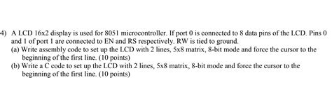 A LCD X Display Is Used For Chegg Com